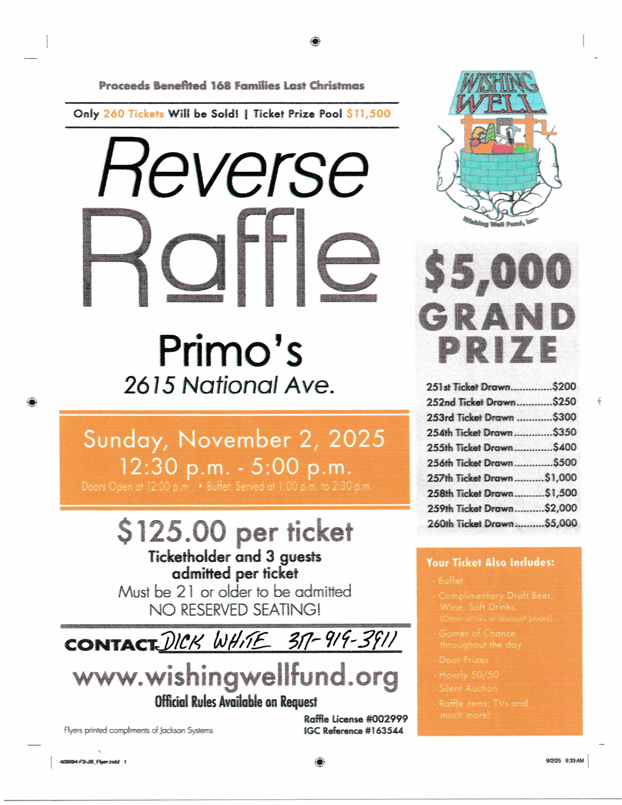 Wishing Well Reverse Raffle 2025 – Knights of Columbus